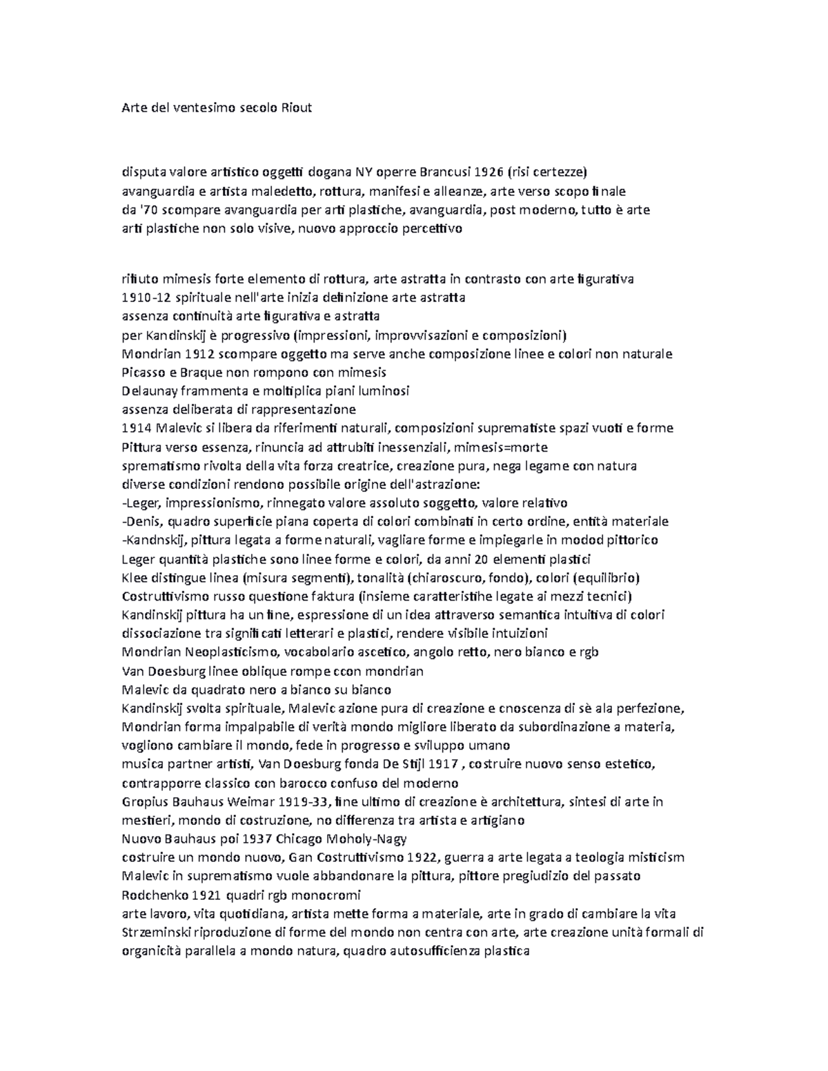 Riout arte del ventesimo secolo - Arte del ventesimo secolo Riout ...