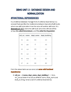 DBMS Unit-1 & 2 Complete notes - Unit I: Introduction 9 lecture hours ...