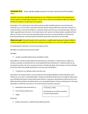 Self check style - types of lesson plan - Bibiano cortezo III SELF ...