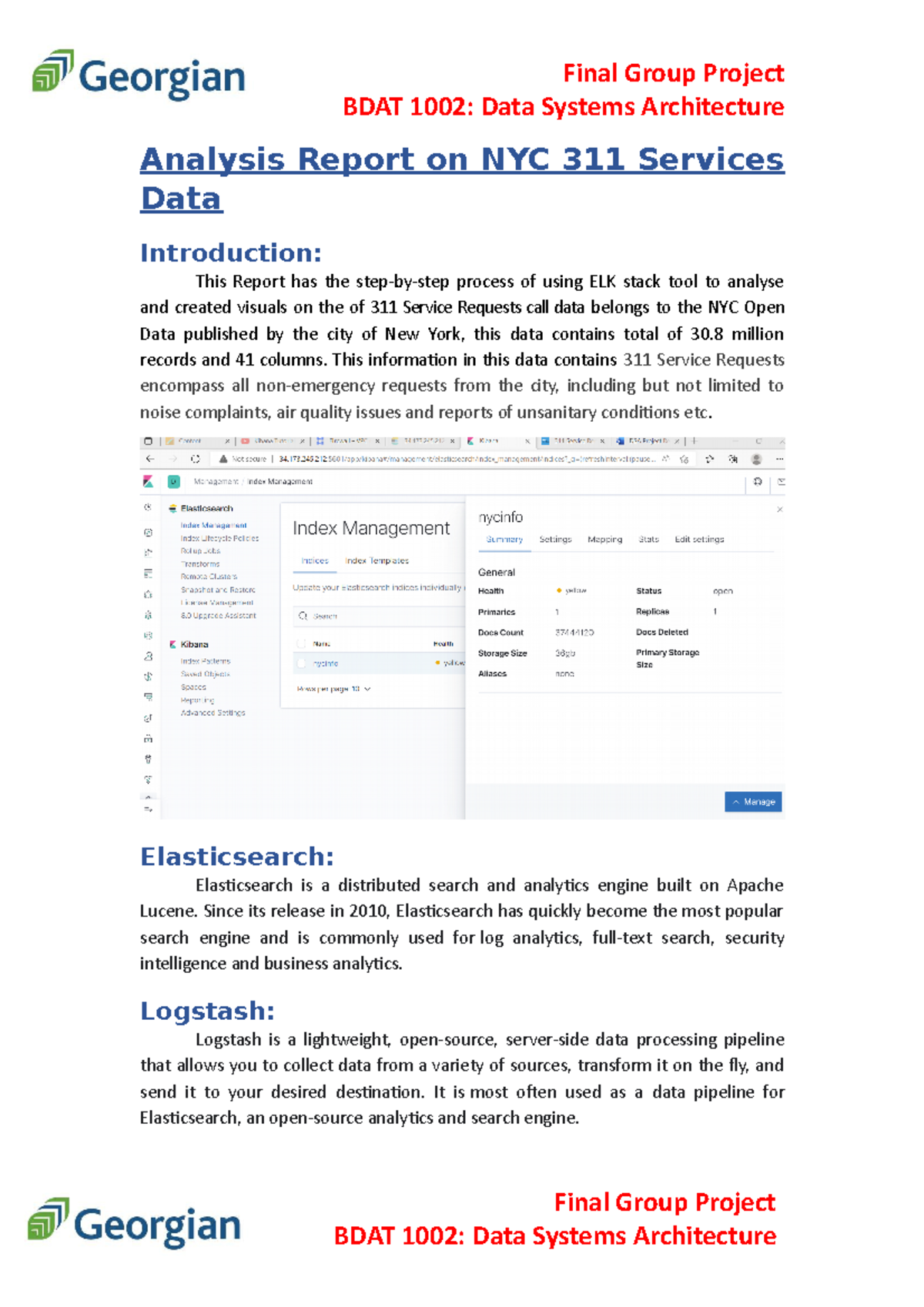 DSA Final Project Report Group 9 - BDAT 1002: Data Systems Architecture Analysis Report on NYC ...