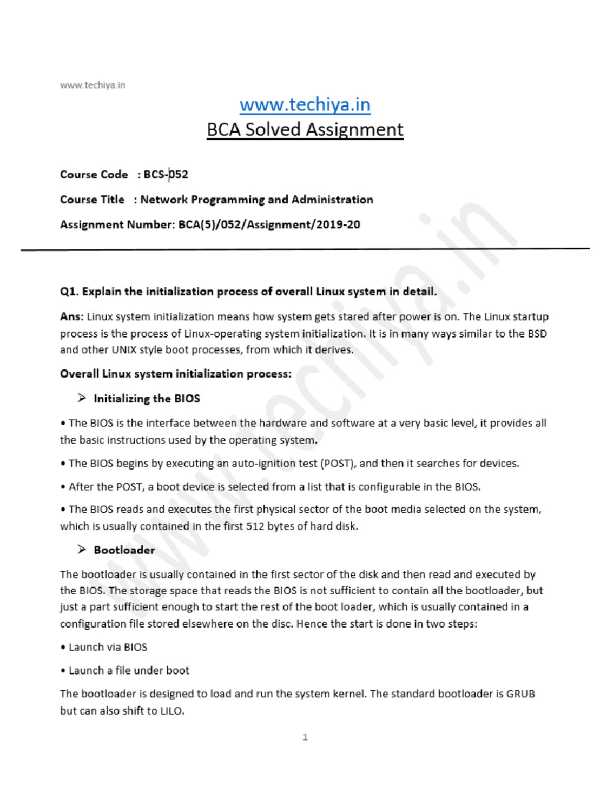 BCS-052 Network Programming Solved Assignment 2019-21 - Network ... BCS-052 Network Programming Solved Assignment 2019-21 - Network ...
