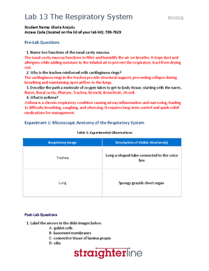 AP II Task 3 lab report arterial - LABORATORY REPORT Activity: Effect ...