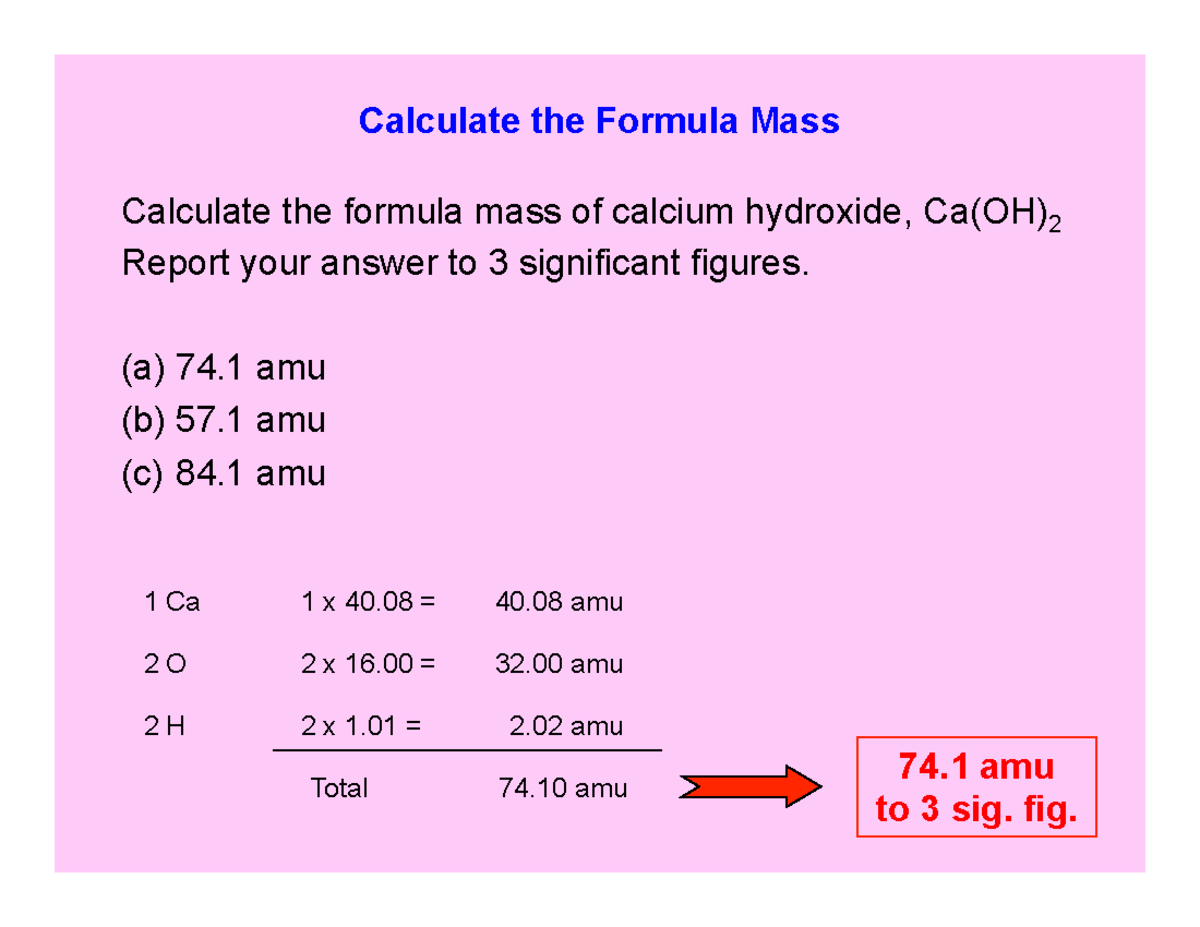 Chapter 3 Questions In Class Part I Calculate The Formula Mass chapter-3-questions-in-class-part-i-calculate-the-formula-mass