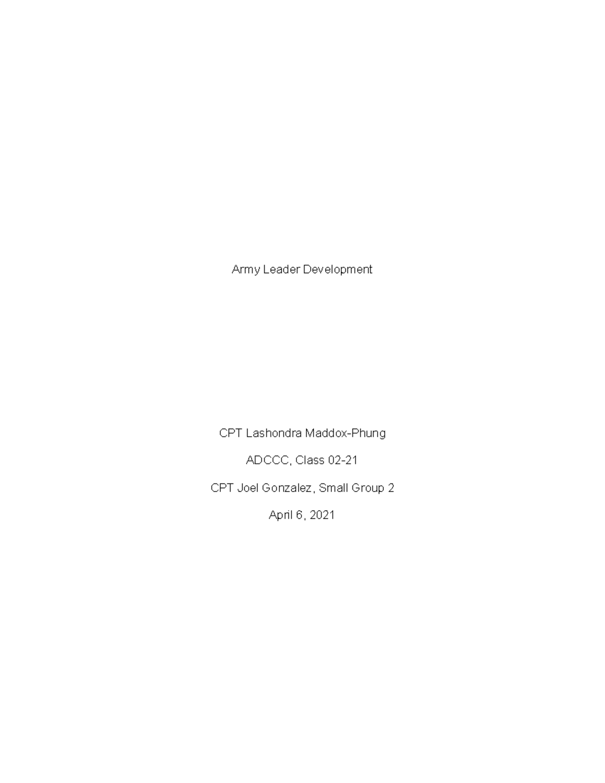 Army Leader Development 1 The Army s Model For Developing Today s