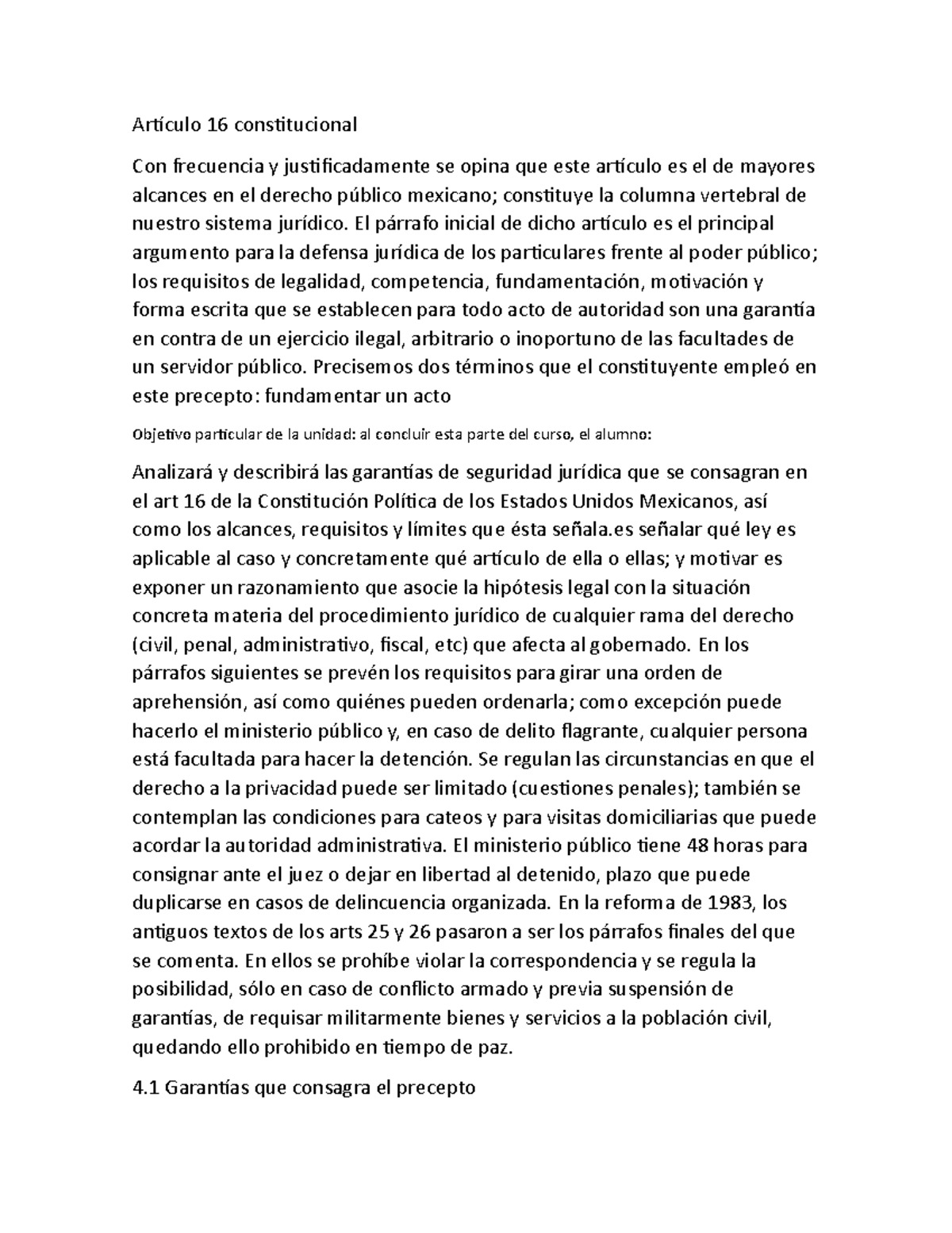 Artículo 16 constitucional vid - Artículo 16 constitucional Con ...