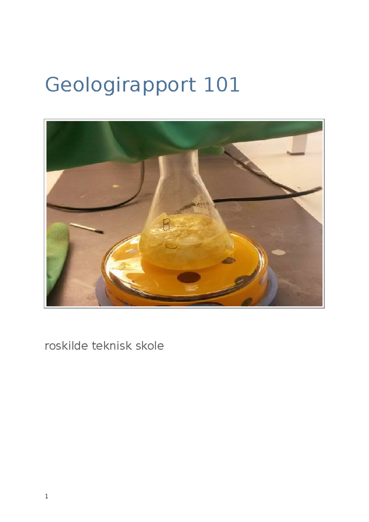 Salt - kemi rapport - Geologirapport 101 roskilde teknisk skole ...