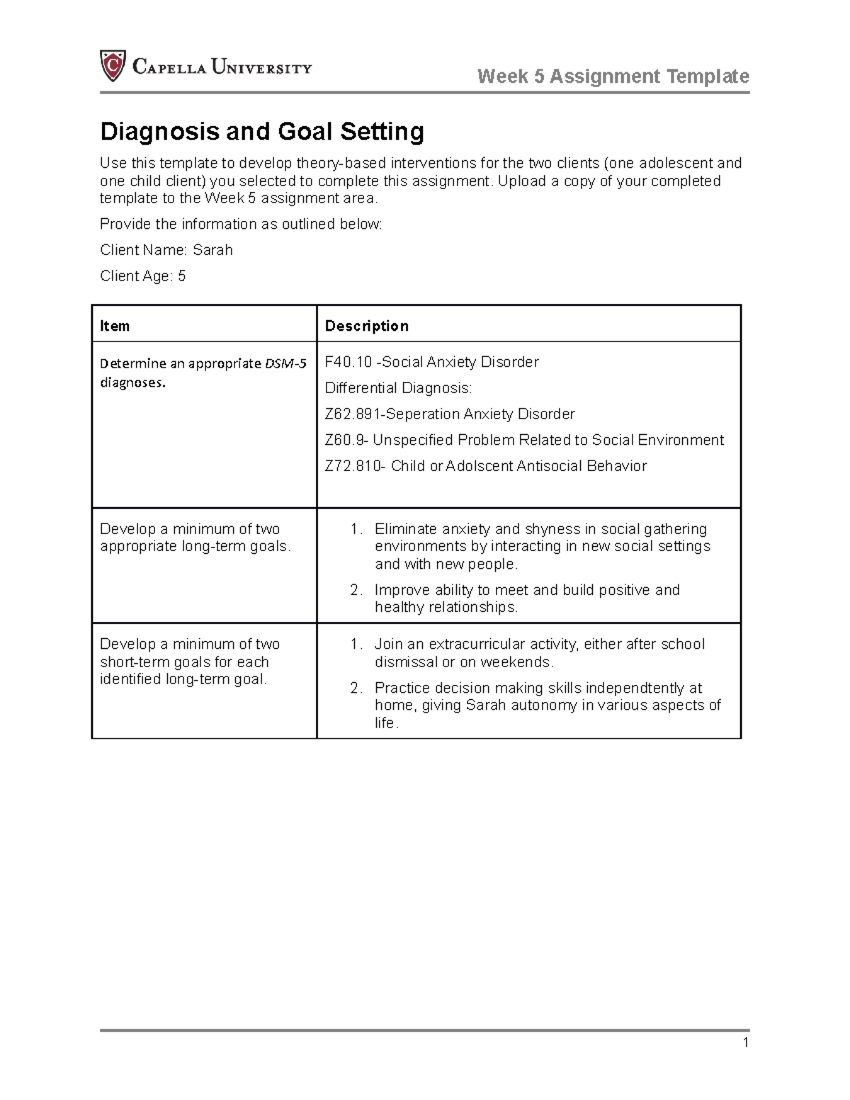 U5a1- Chiid and Adol - course work - Week 5 Assignment Template ...