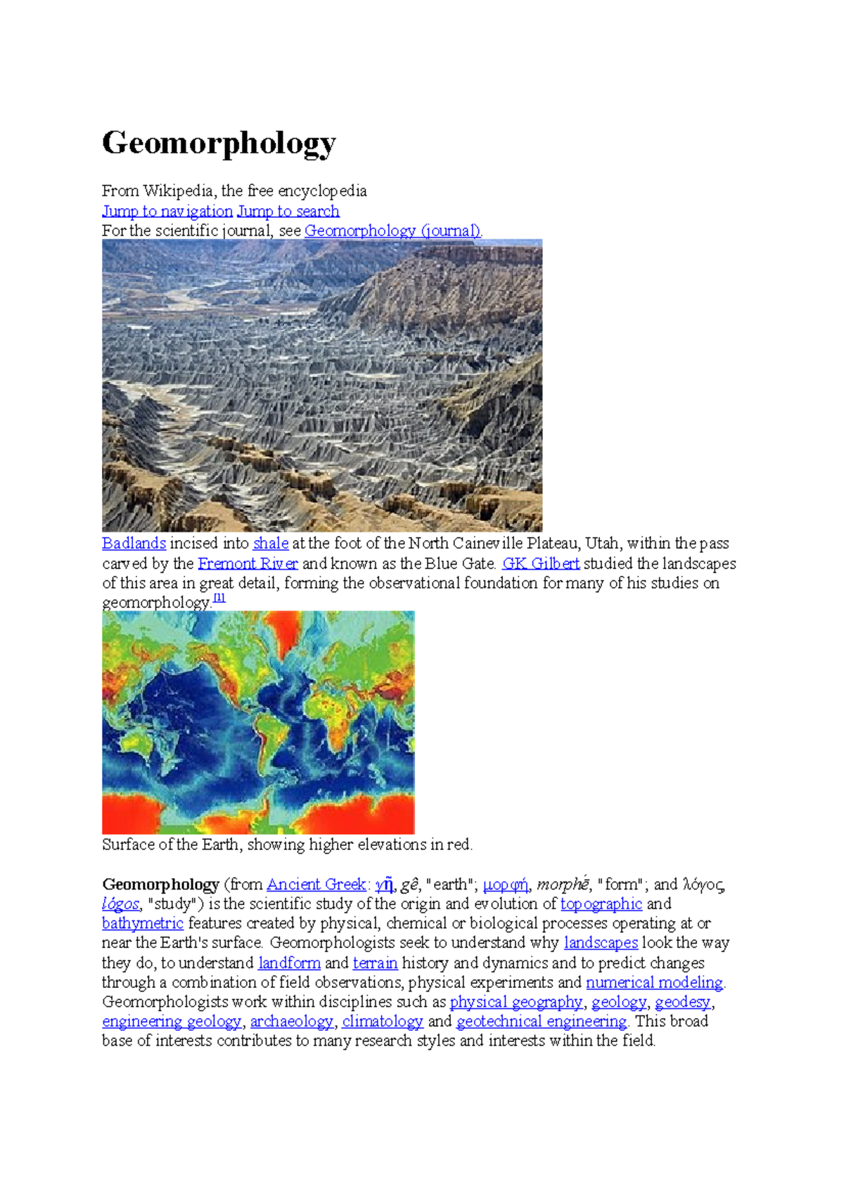 Geomorphology Geomorphology Geomorphology Geomorphology Geomorphology ...