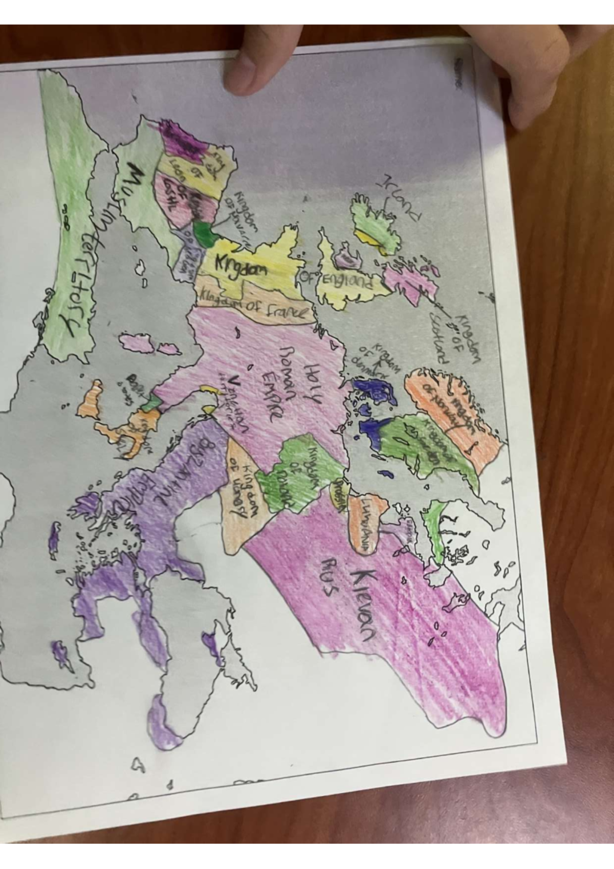 European Map labeled during first Christian Germanic reigns - Studocu