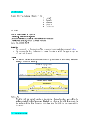 Structural Geology and Tectonics Notes - L 1 The earth is dynamic Over ...