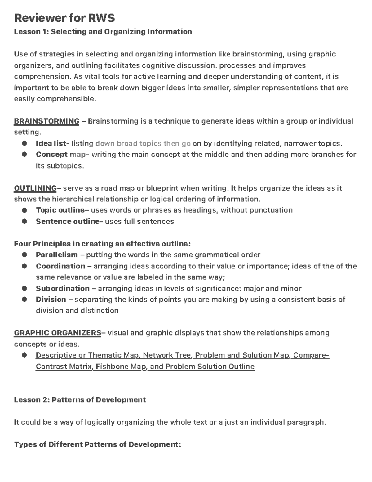 Reviewer-for-RWS - Reviewer - Reviewer for RWS Lesson 1: Selecting and ...