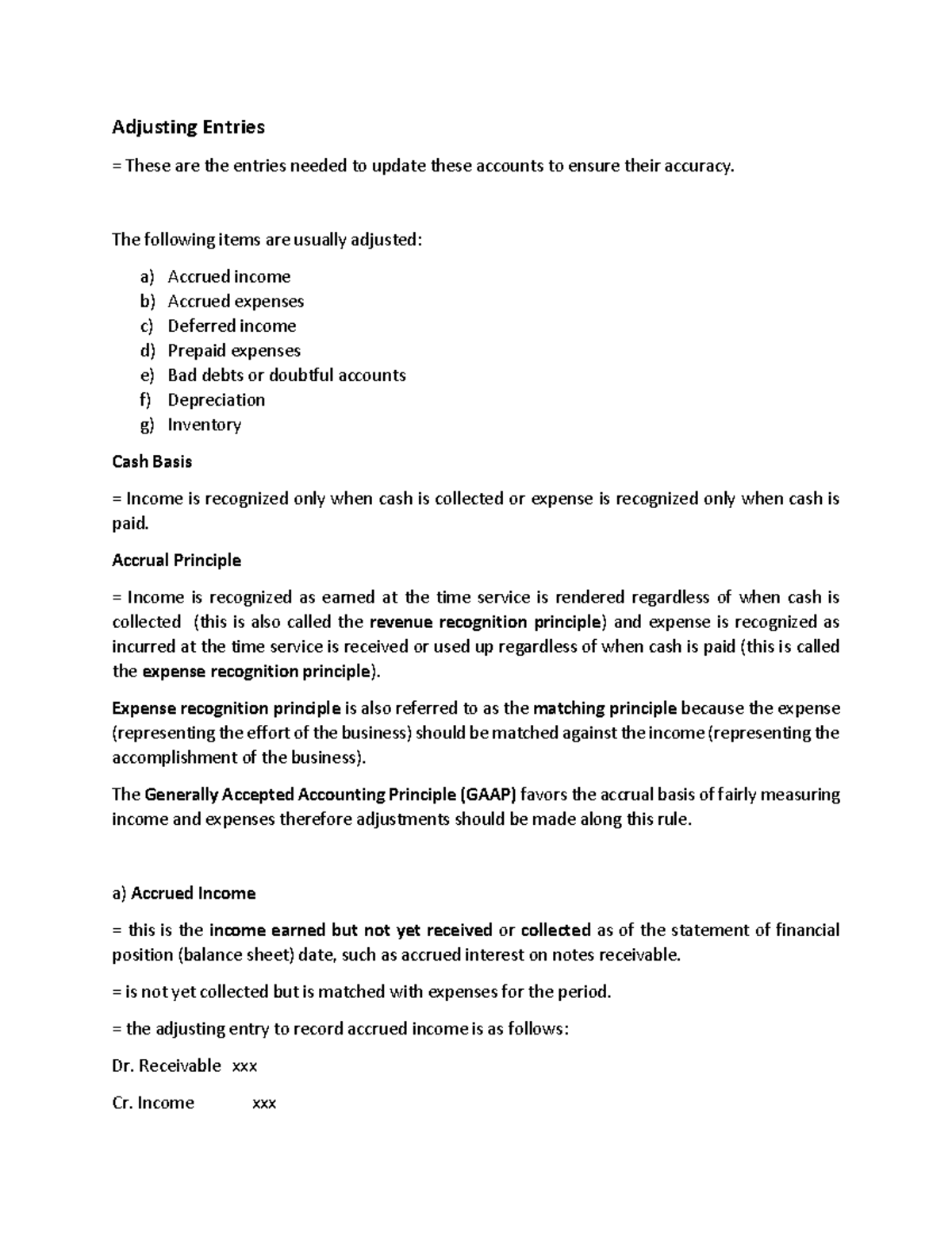 Adjusting Entries - :) - Adjusting Entries = These are the entries ...