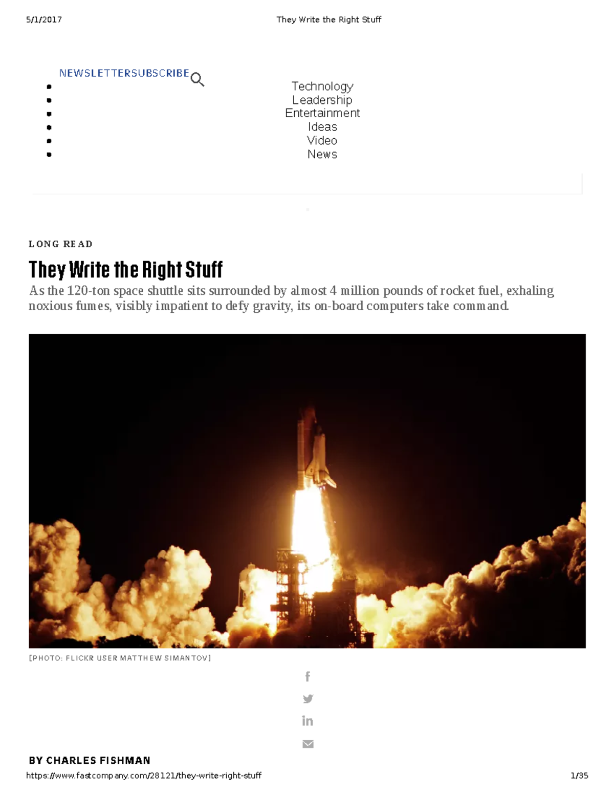 01-Space-Shuttle-Software-They Write the Right Stuff - A D V E R T I S ...