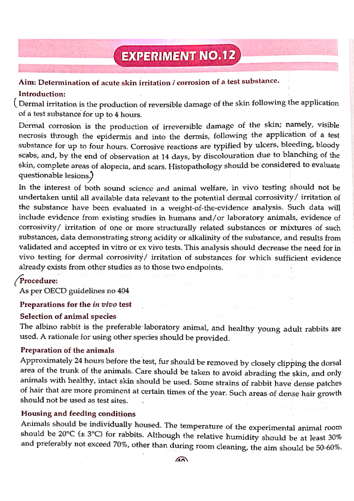 Acute Skin Test - Doctor of Pharmacy - Studocu
