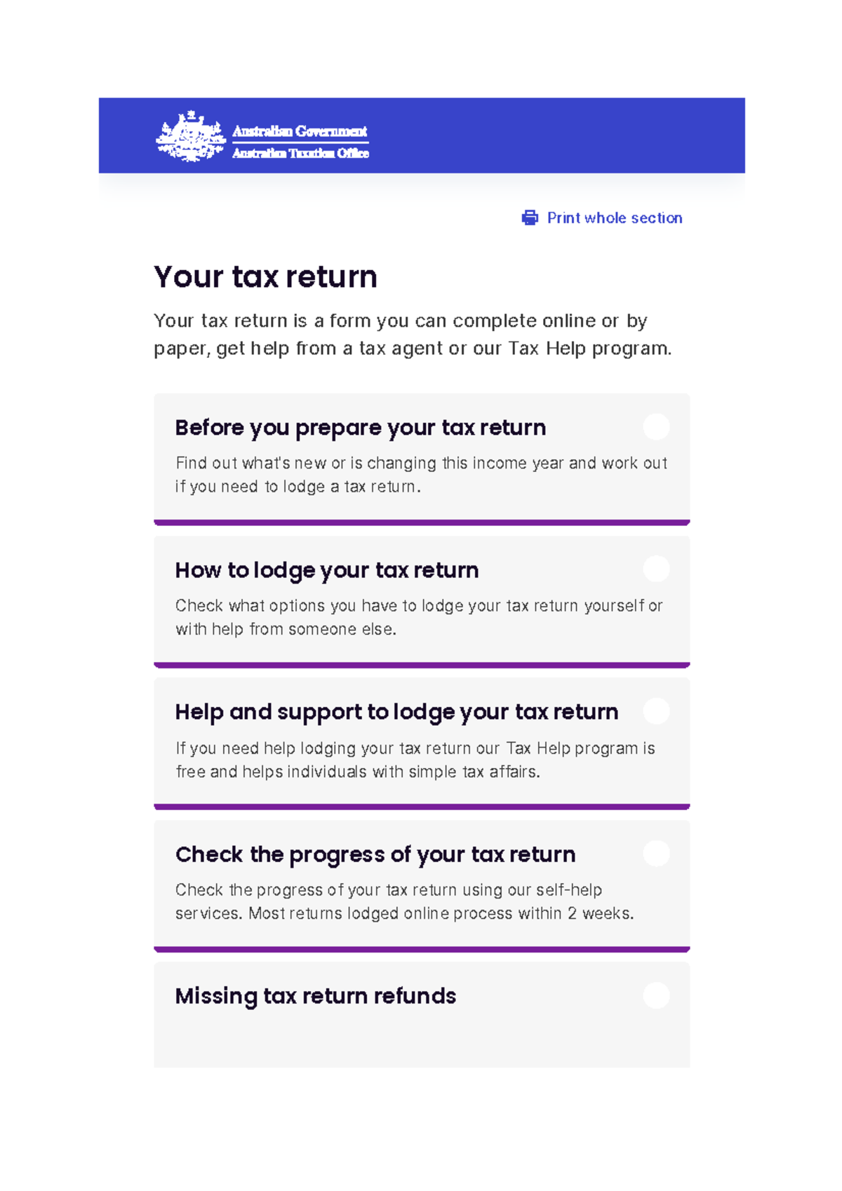 Your tax return Web f9693a0f-35d4-4a60-912a-61913 daaac 0f - Print ...
