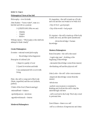 Chapter 2. Unit 3. Material and Economic Self - Unit 3 THE MATERIAL AND ...
