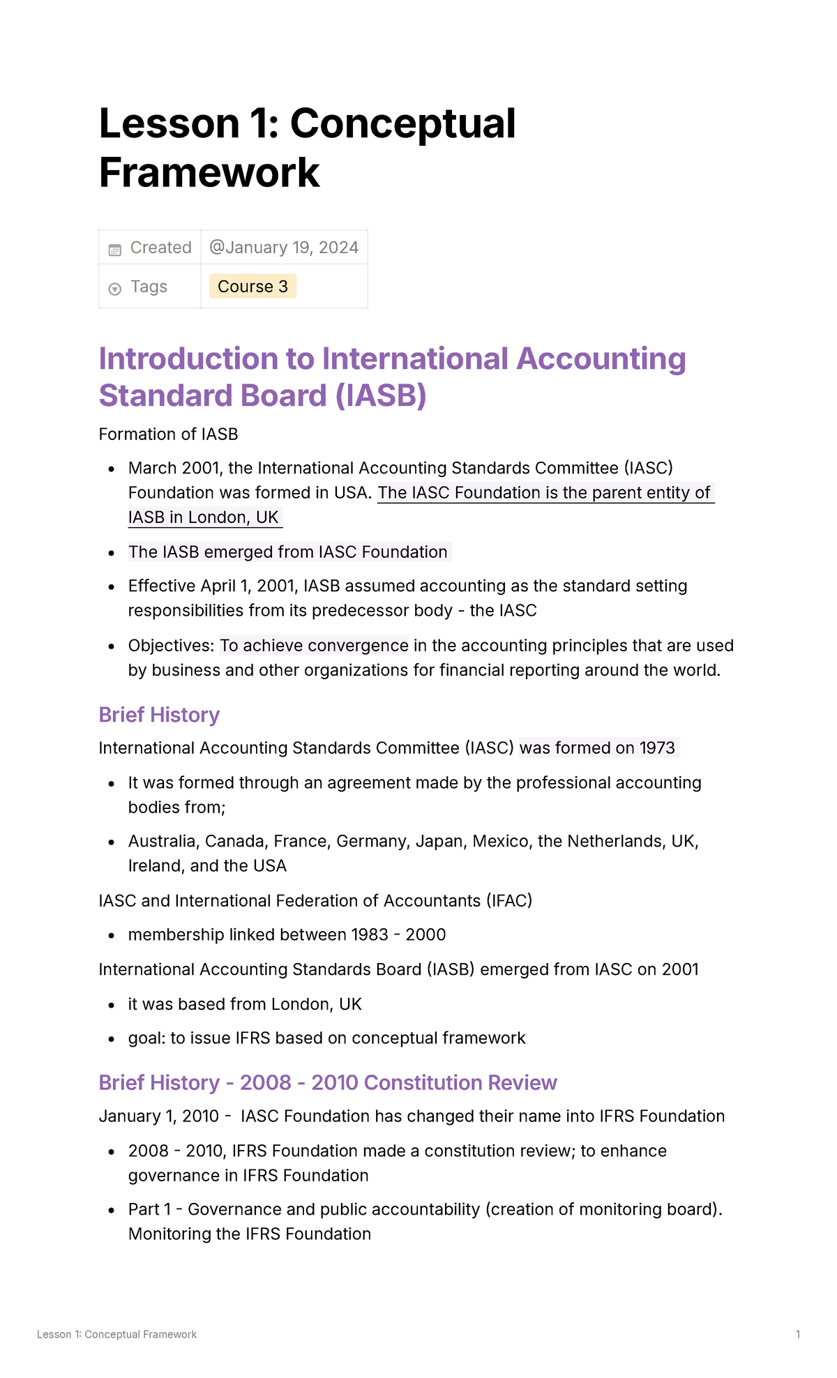 Lesson 1 Conceptual Framework - Lesson 1: Conceptual Framework Created ...