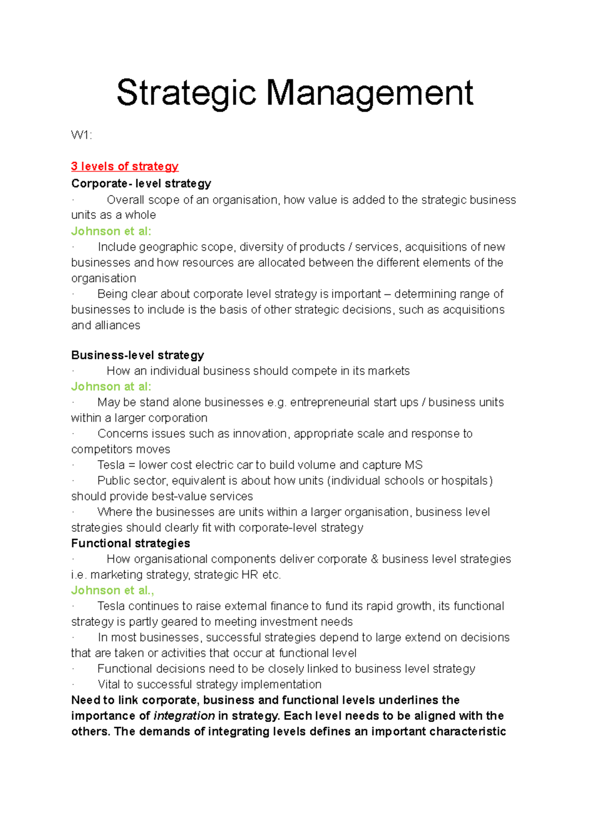 Strategic Management Extra Reading Book Summaries - Strategic ...