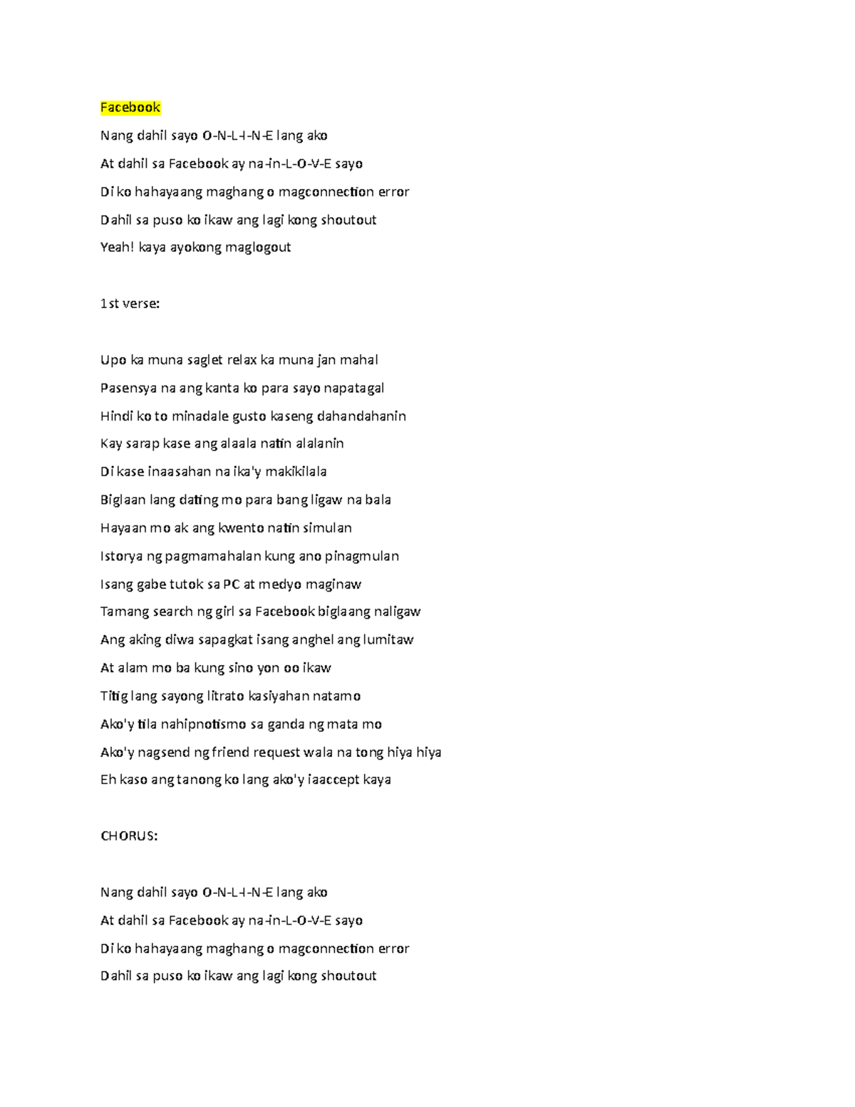 Hambog ng Sagpro krew-UF - Speech and Theater Arts - Studocu