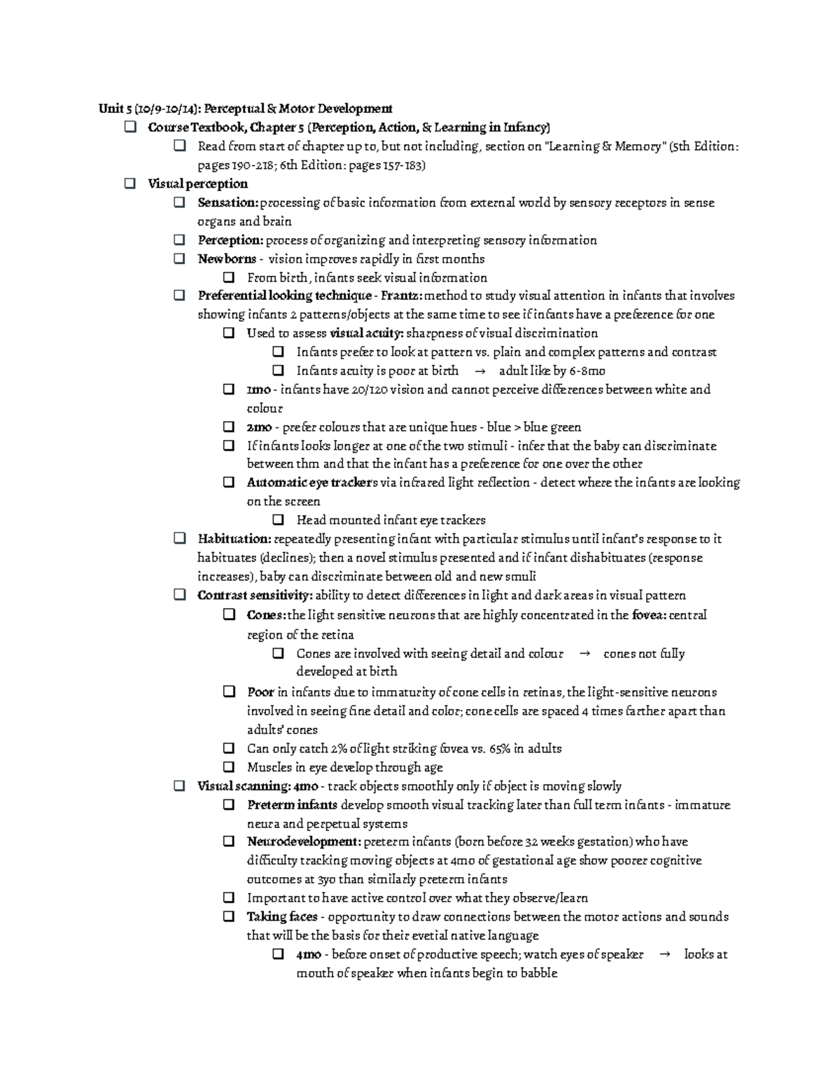PSYC 302 Week 5 Notes - PSYC 302 - UBC - Studocu