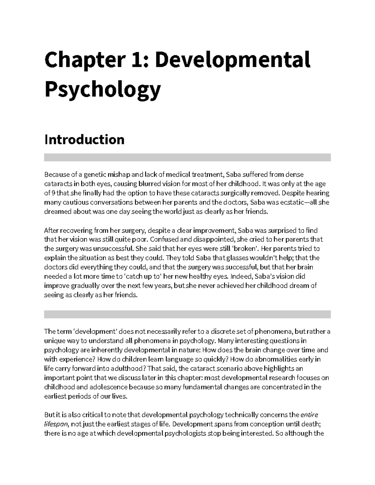 Discover Psychology - Mac Intro Psych 1XX3 - Chapter 1: Developmental ...