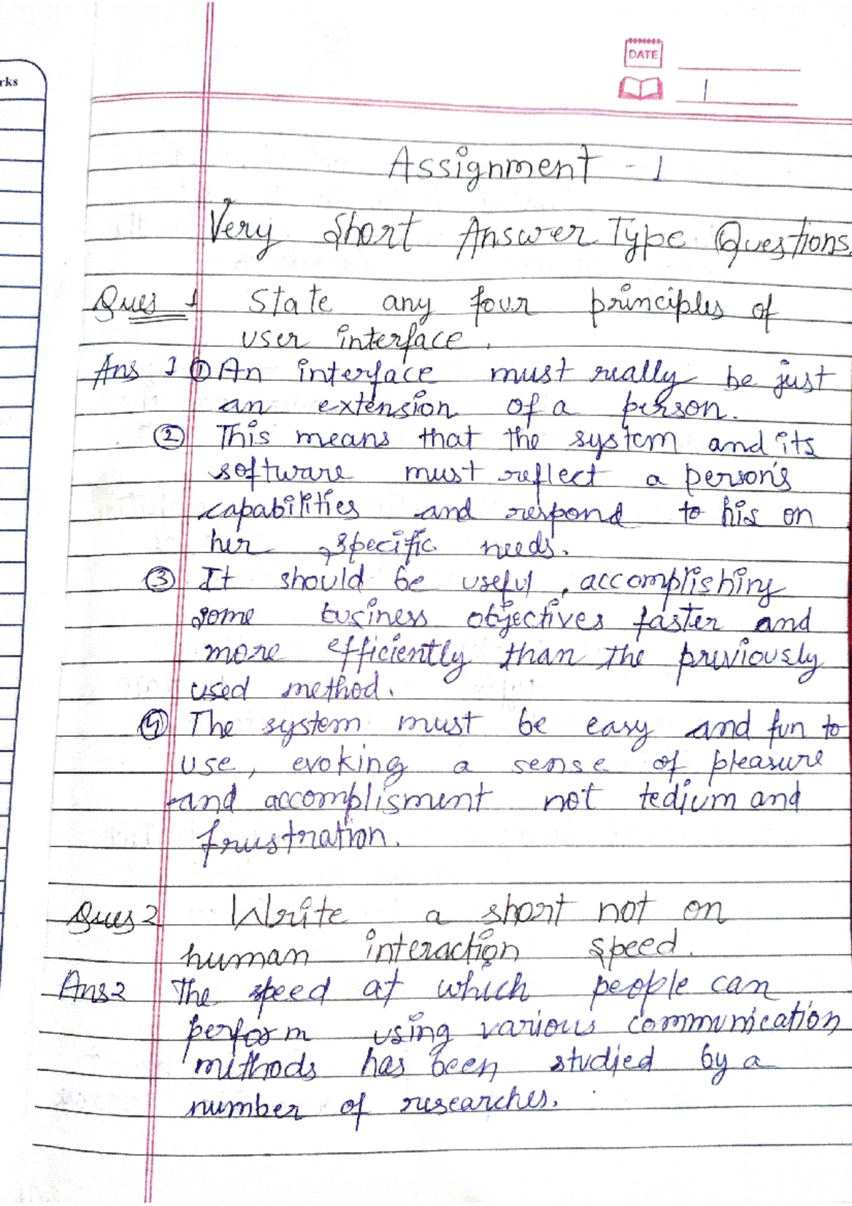 Human Ccomputer Interface Notes Pdf B Tech Studocu