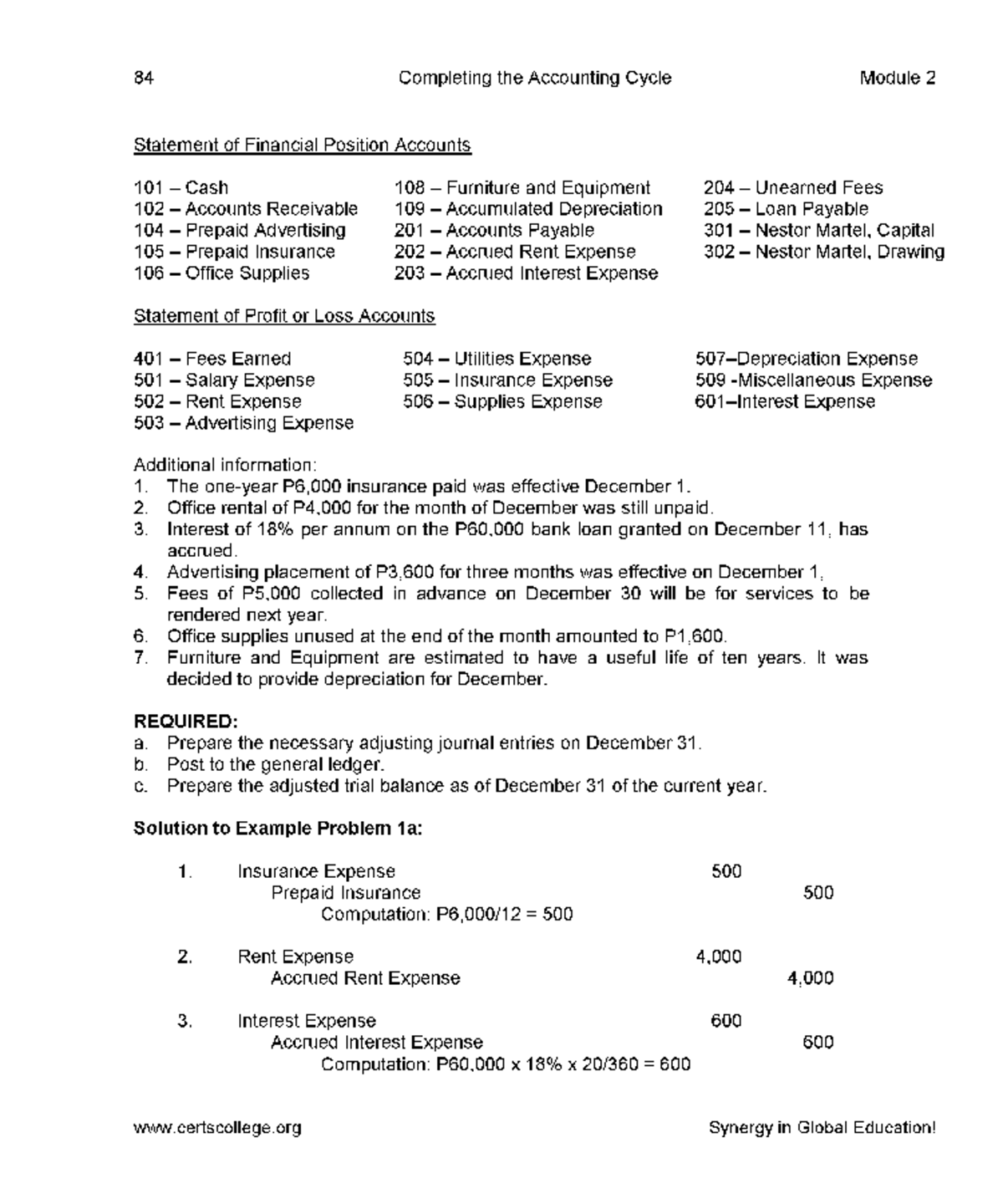 Module 2 Acctg Cycle-6-10 - BUSD 1006 - Studocu