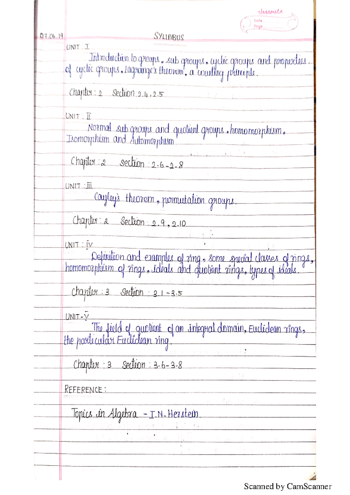 Algebraic Structures UNIT-I TO UNIT-III - Computer Science - Studocu