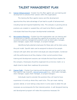 Task 3 - PASSED - WGU - Task 3 D353 Strategic Development A.) 1. The ...