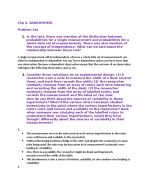 Chp 4. Problem Set (9 - CHAPTER 4. DATA SETS Problem Set For each of the scenarios described ...