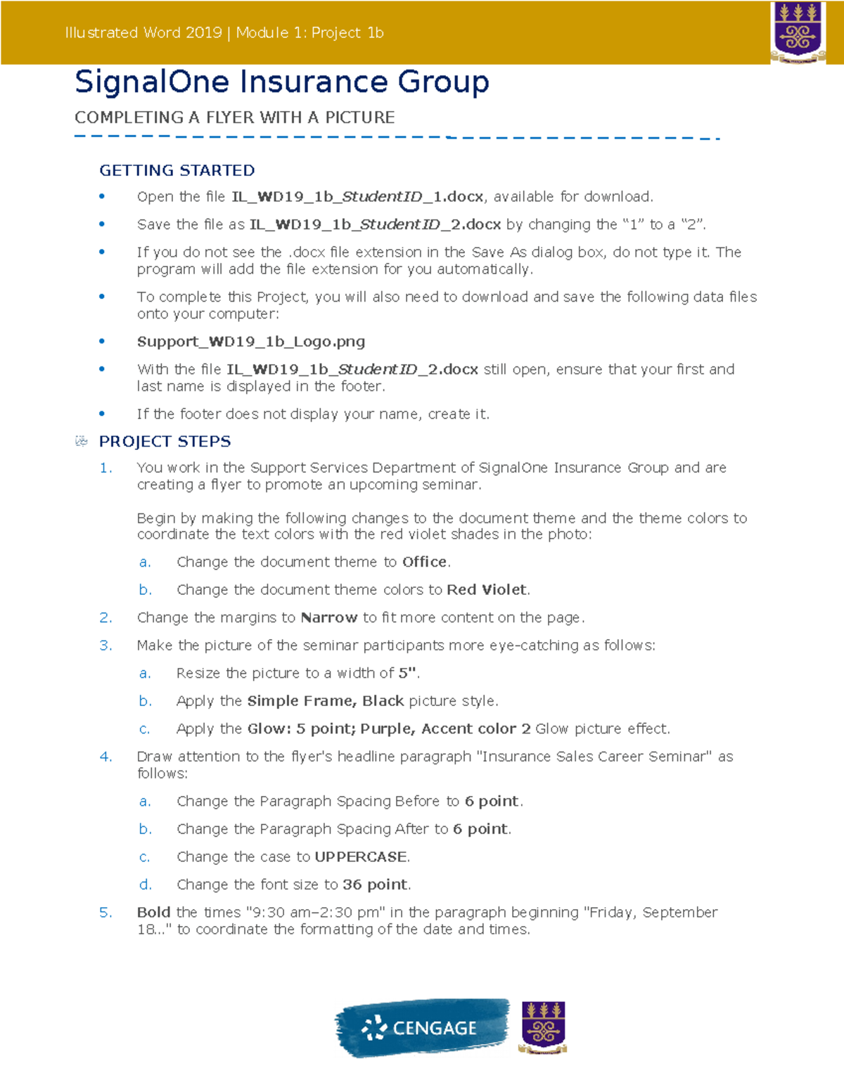 Instructions IL WD19 1b for semester 1 now. Keep up with the practice ...