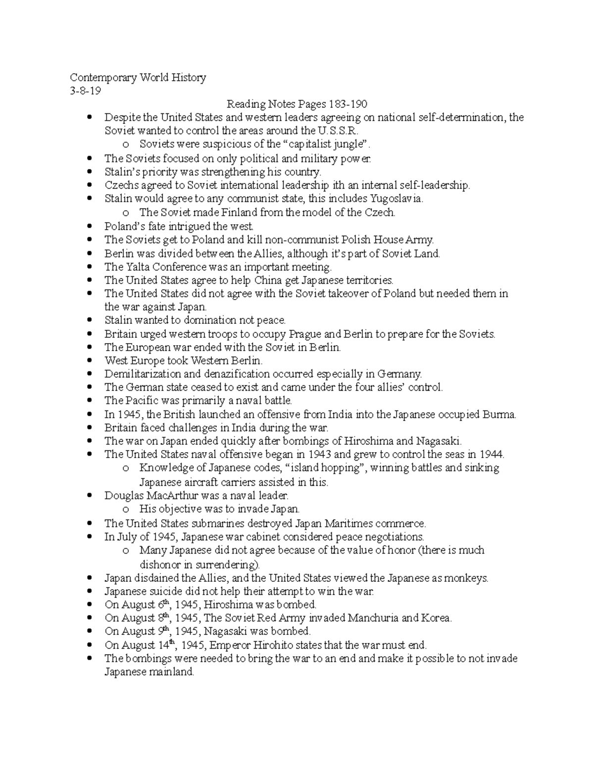 Contemporary World History PG 183-190 - Contemporary World History 3-8 ...