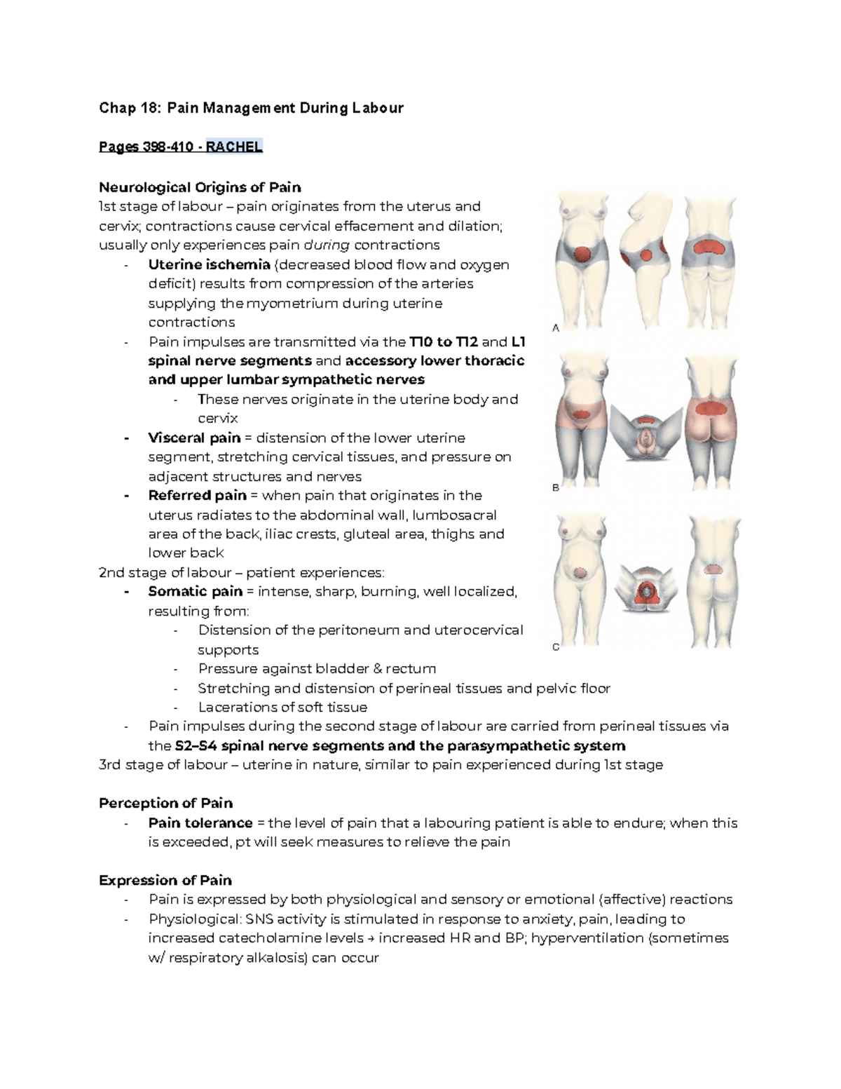 Chap 18 Pain Management During Labour - Chap 18: Pain Management During Labour Pages 398-410 ...