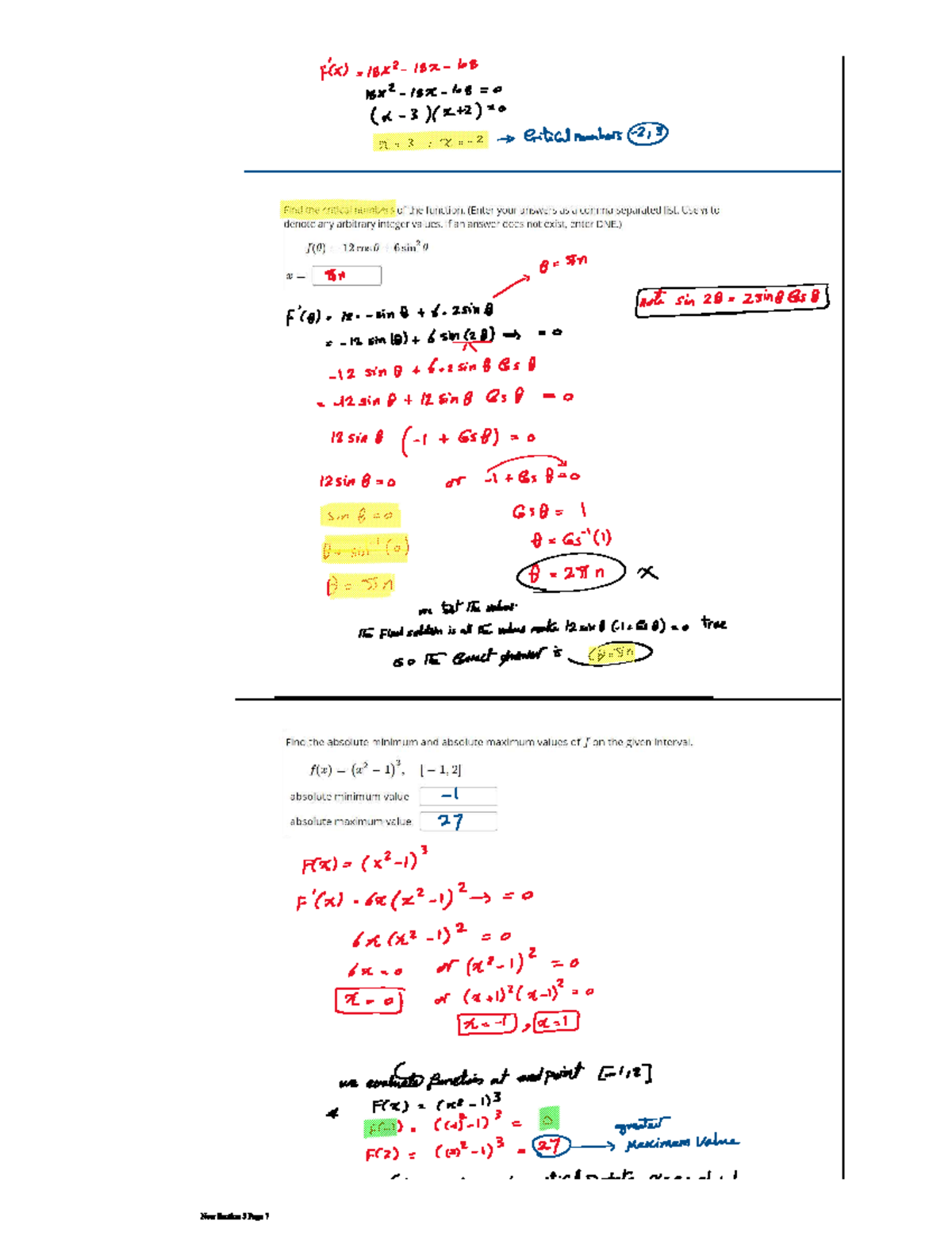 Calc q3 - Homework question solutions - MATH 150 - Studocu