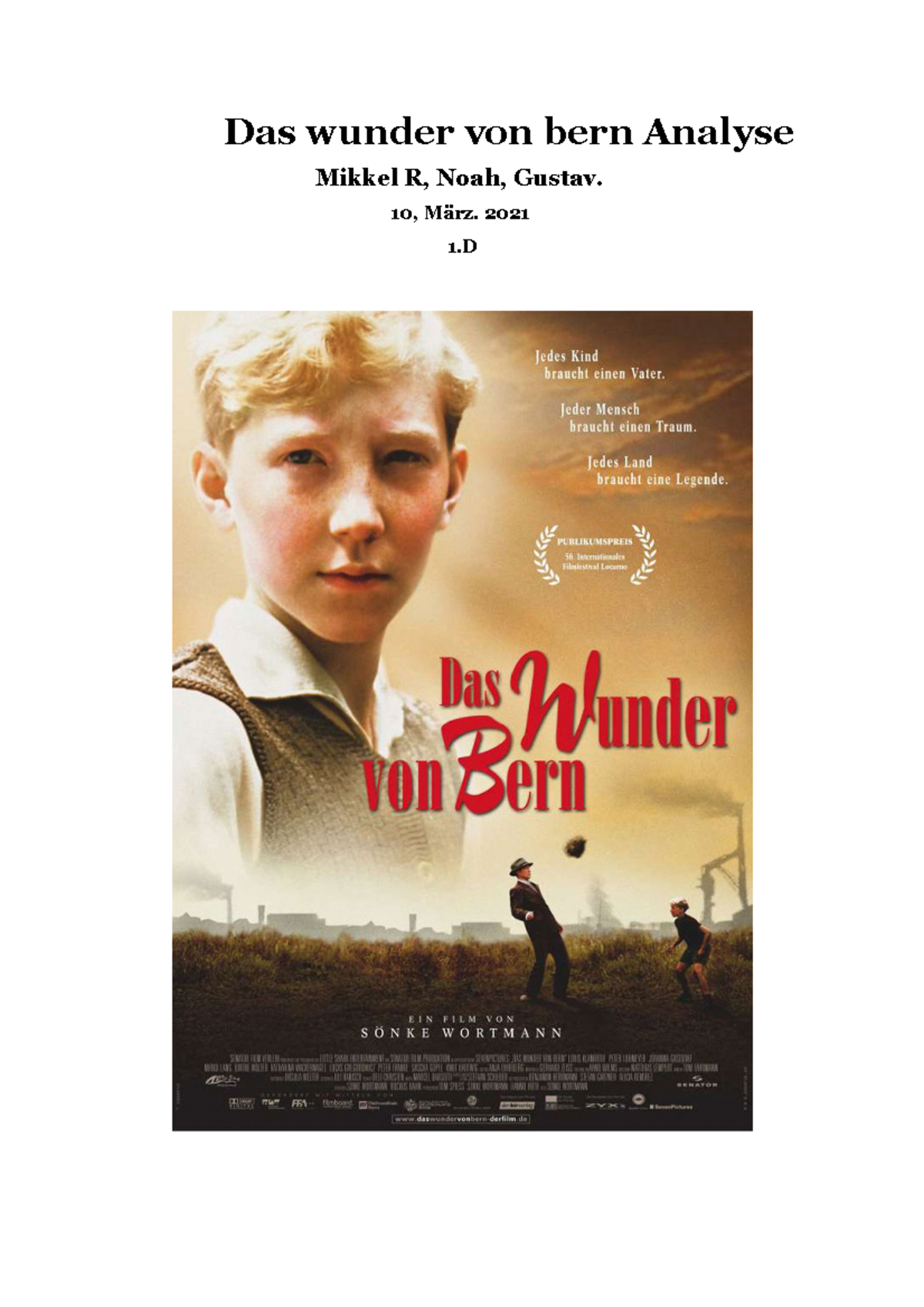 Das wunder von bern aflevering - Das wunder von bern Analyse Mikkel R ...