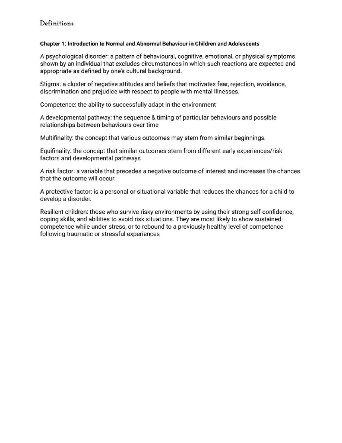 Important definations - SLK 310 - UP - Studocu