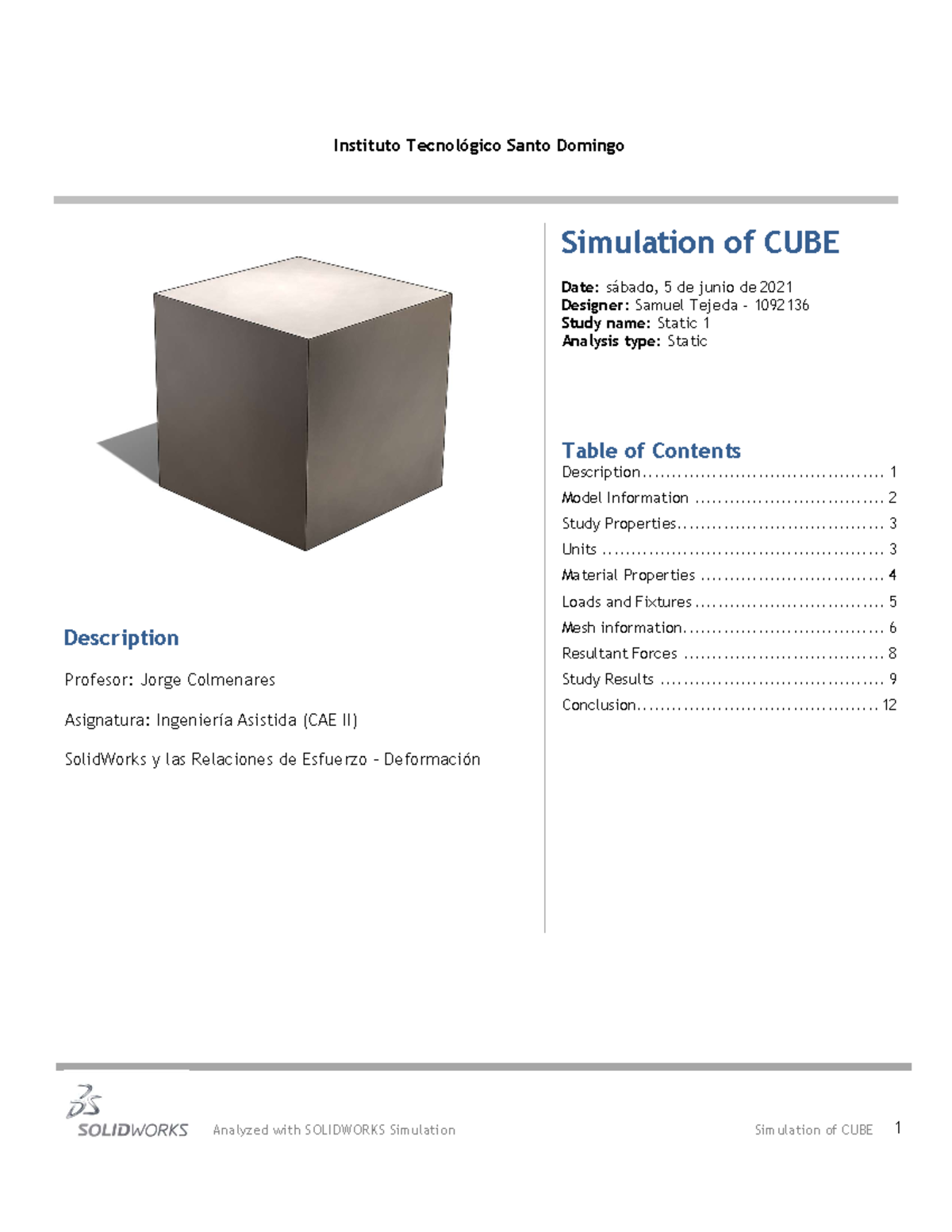 CUBE-Static 1-1 Desktop-MCN6LOO - Instituto Tecnológico Santo Domingo ...