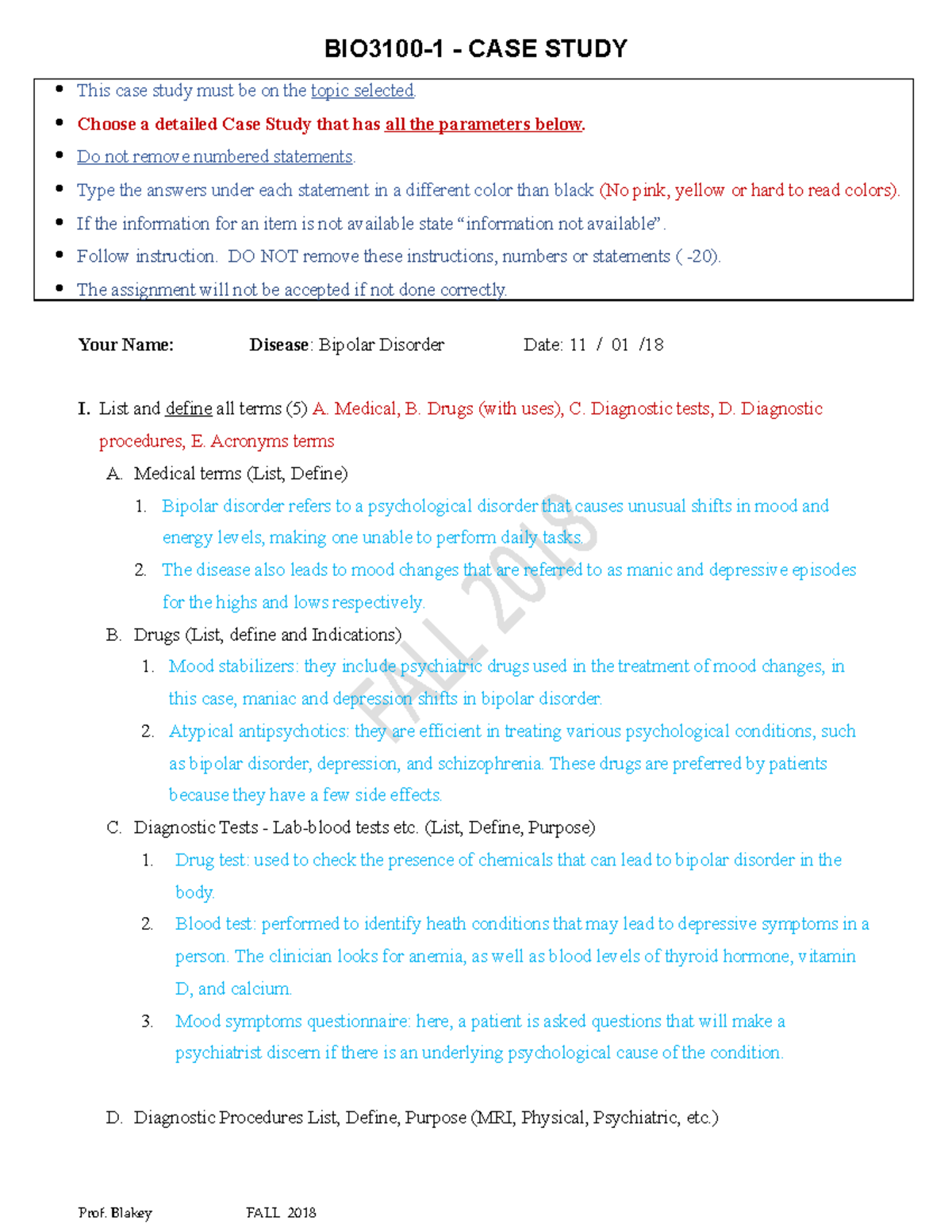 BIO 3100-1-Case Study - BIO3100-1 - CASE STUDY This case study must be ...