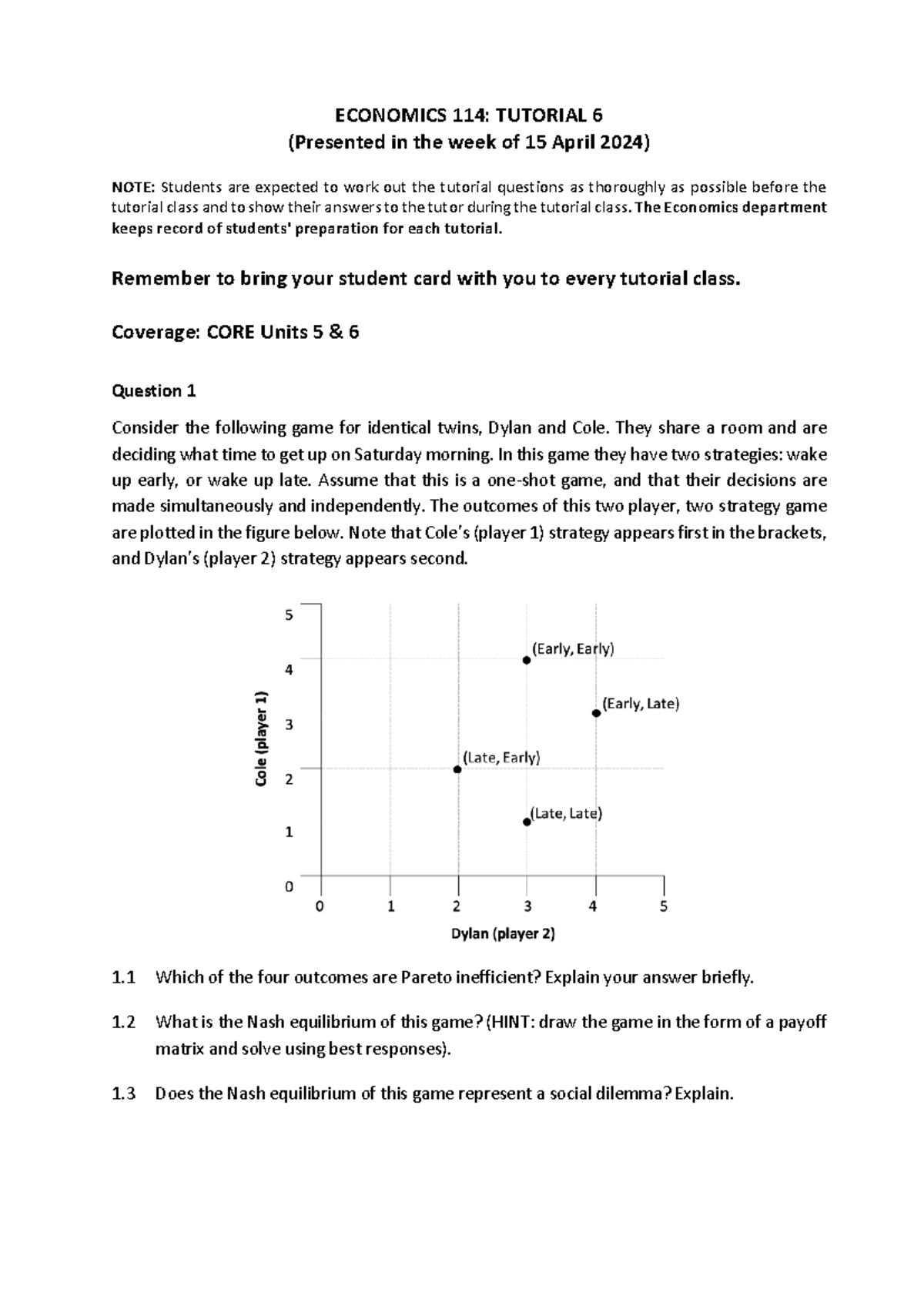 Tutorial 6 (15 Apr - 19 Apr) - ECONOMICS 114: TUTORIAL 6 (Presented in ...