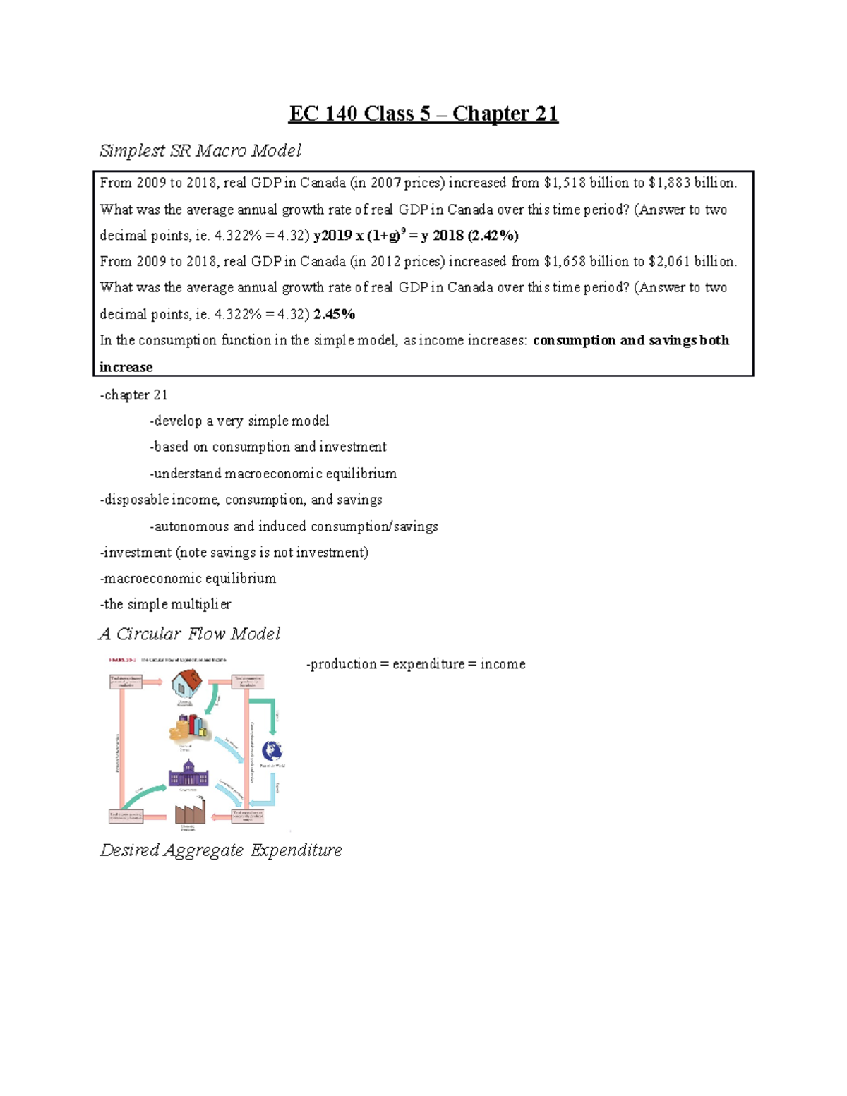 EC 140 Class 5 notes - EC 140 Class 5 – Chapter 21 Simplest SR Macro ...