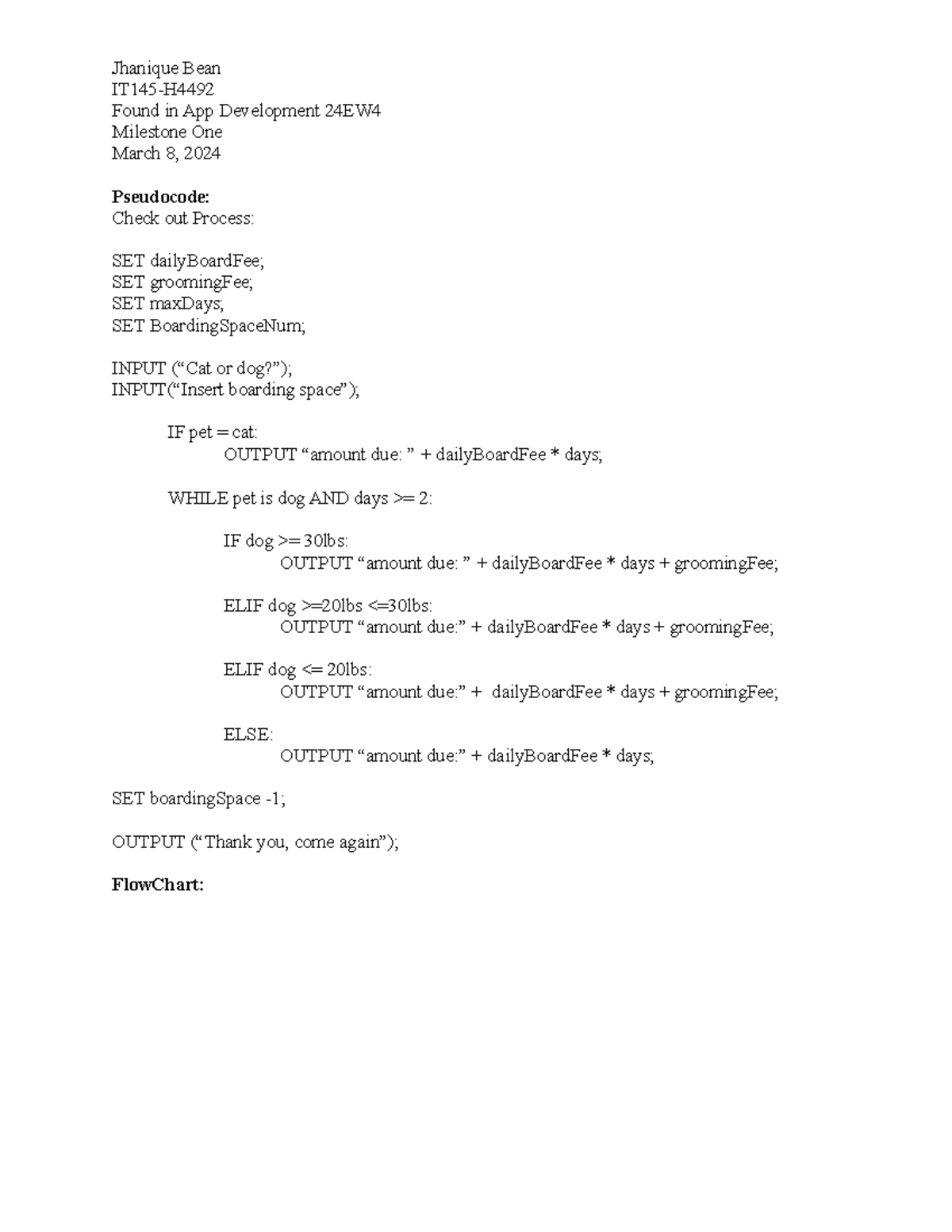 IT145-Mod1-Jhanique Bean - Jhanique Bean IT145-H Found in App Development 24EW Milestone One ...
