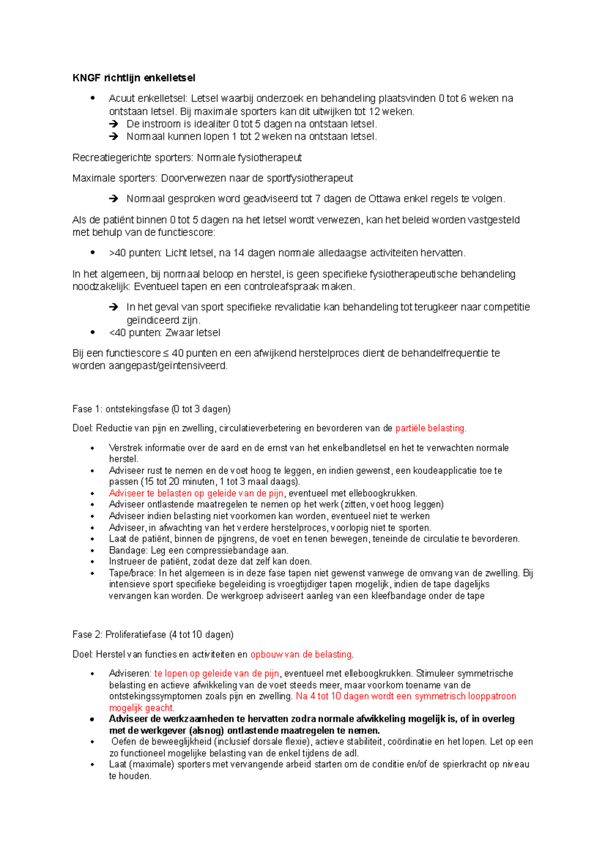 KNGF richtlijn artrose en enkelletsel - KNGF richtlijn enkelletsel ...