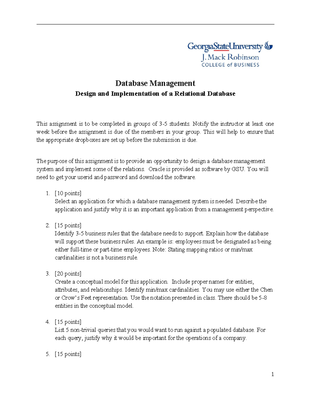 Cis 8040 Spring 2023 Assignment 1 Post Database Management