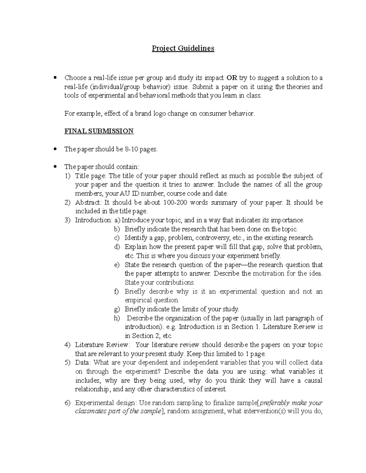 Project Guidelines - Project Guidelines Choose a real-life issue per ...