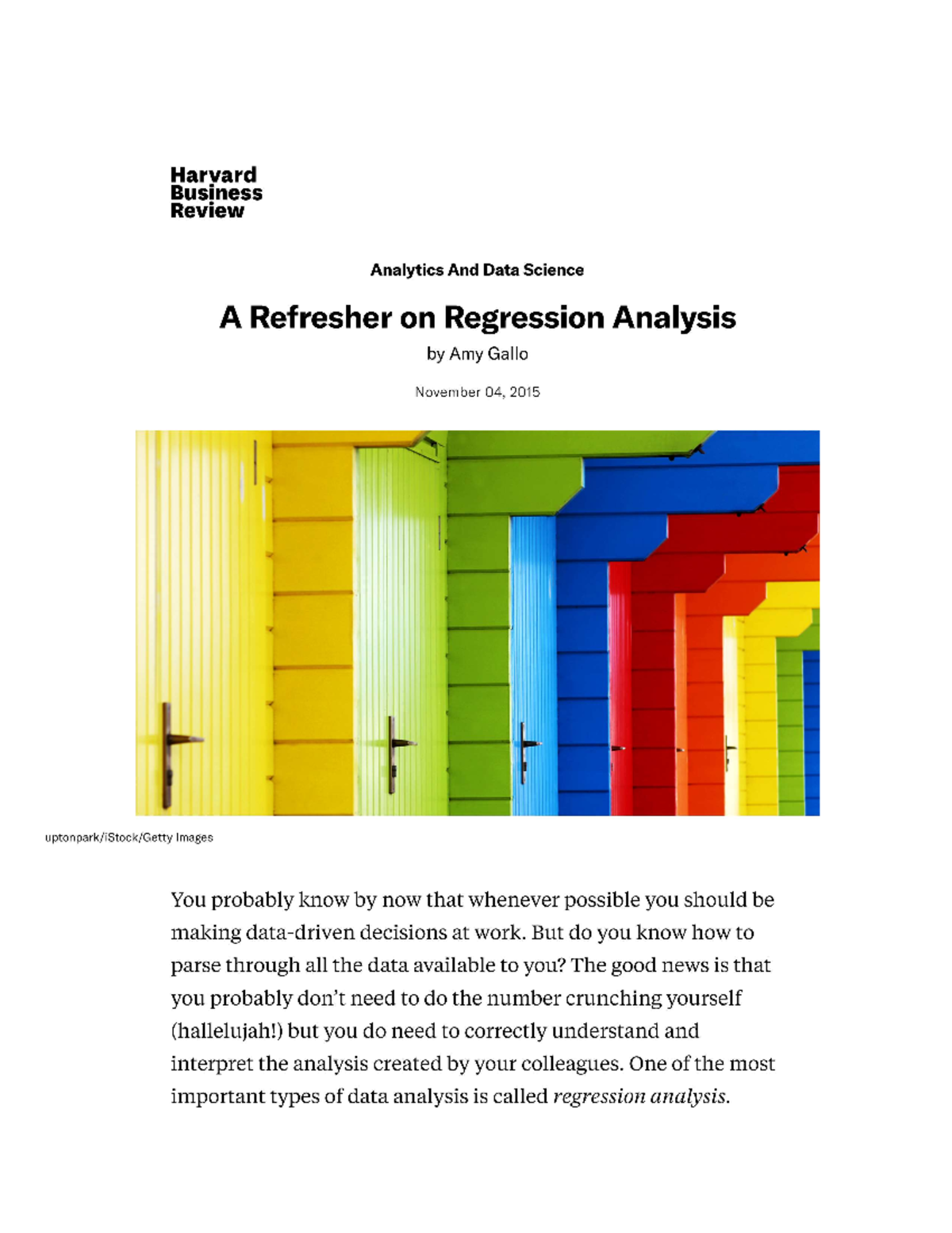 Regression Summary PDF - DIM-3404 - Studocu