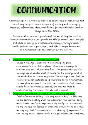 Oral Communication Speech - More Than a Number Imagine a paper, and in ...