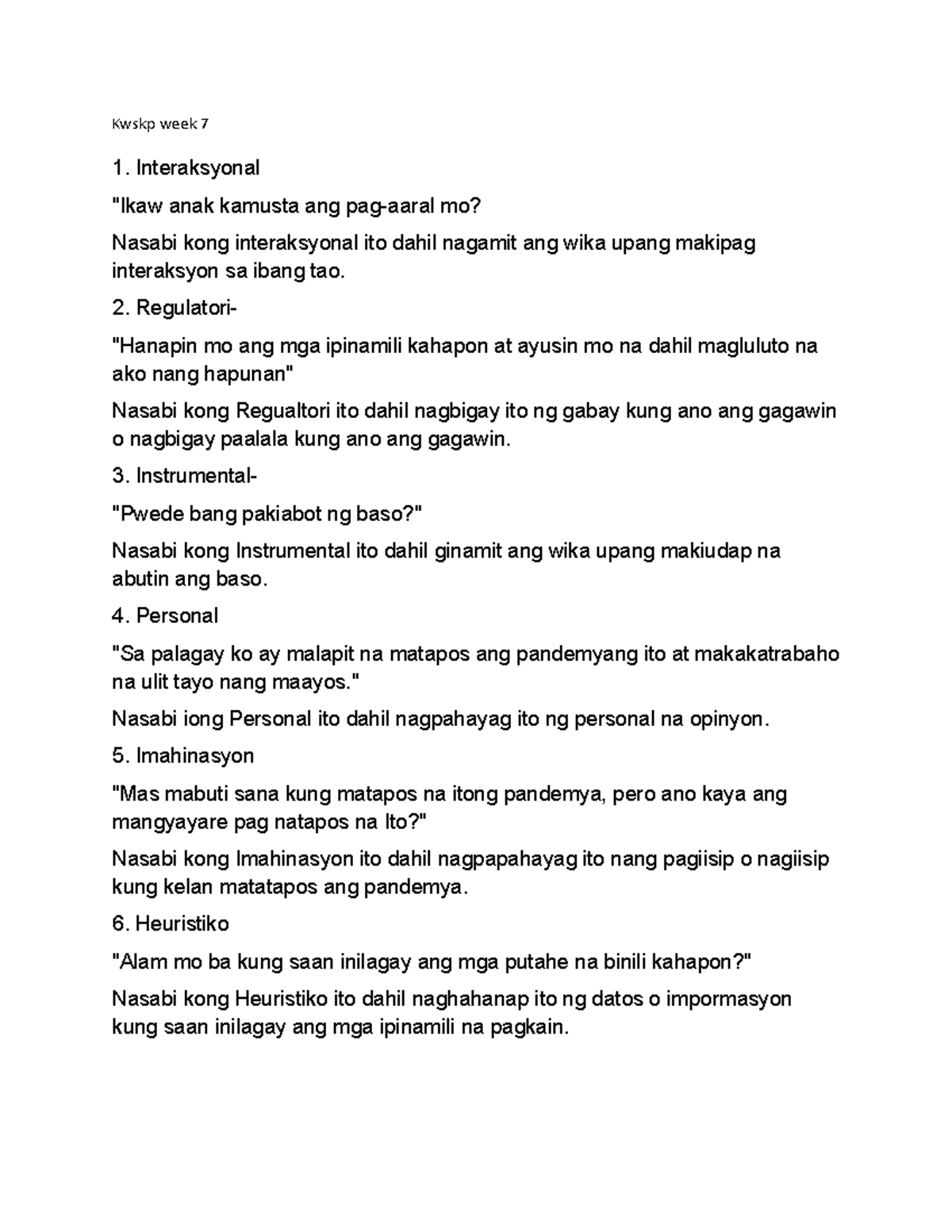 Kwskp week 7 - some of my worksheets - Kwskp week 7 Interaksyonal "Ikaw ...
