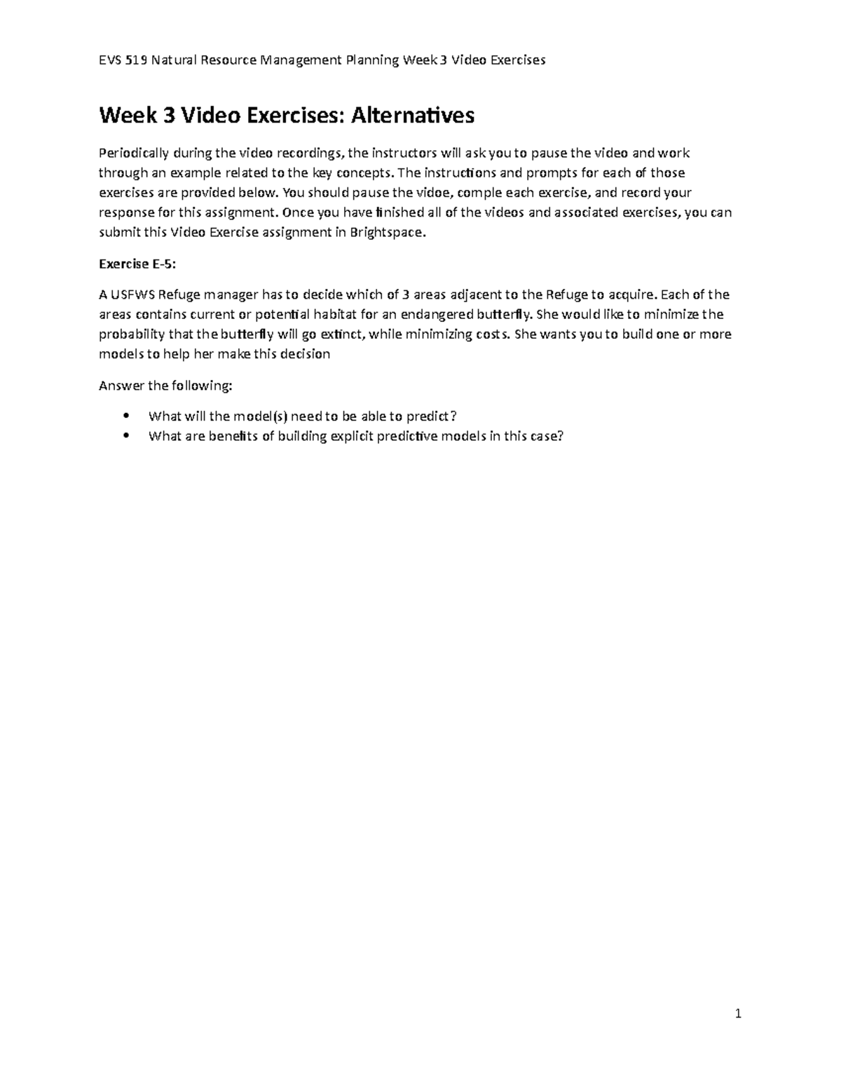 3. Week3Video Exercises Assignment 3a Structured decision making video ...