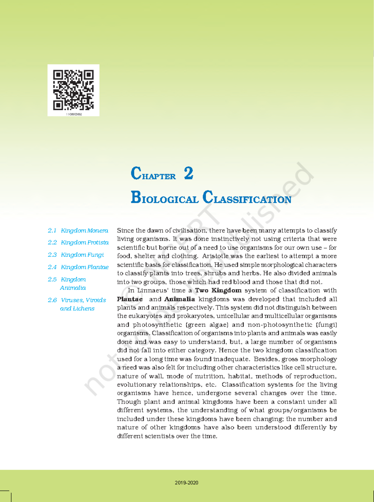 CBSE class 11 Ncert Book Biology Biological Classification chapter 2 ...