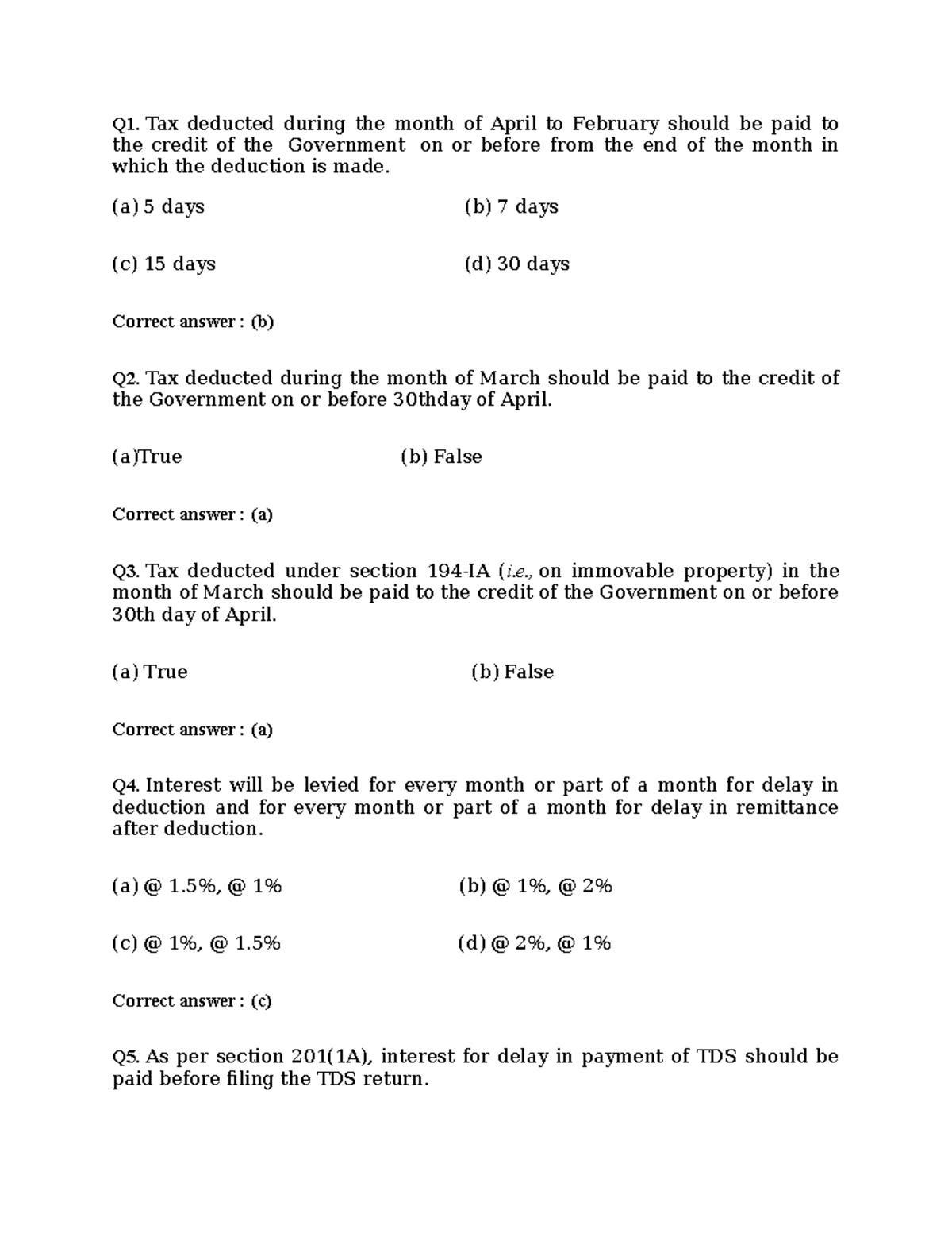MCQS WITH Answers - Ca final - ICAI - Studocu